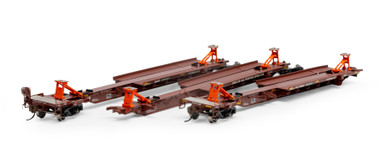 Athearn 41100 - 57' Trinity Spine Car Articulated 3 Unit Set BNSF ...