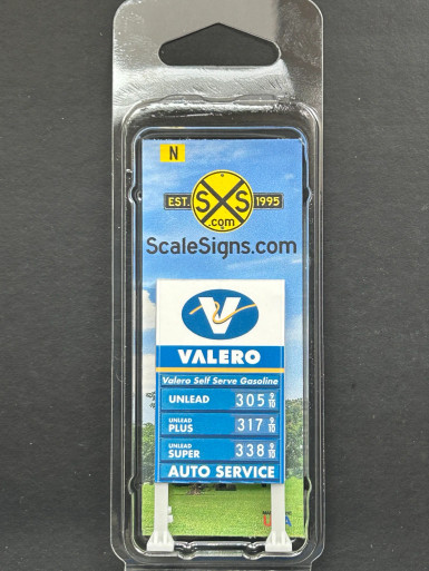 ScaleSigns N-1112-v4 - Gas Station Price Sign Valero - N Scale ...