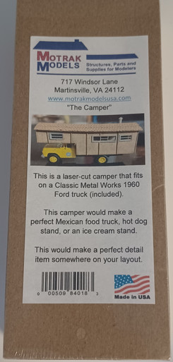 Motrak Models 84018 - Truck Camper Yellow Cab - HO Scale Kit - Midwest ...