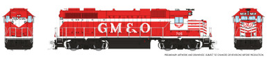 PRE-ORDER: Rapido 38557 - EMD GP38 (DCC and Sound) Gulf Mobile and Ohio (GM&O) 709 - HO Scale ...