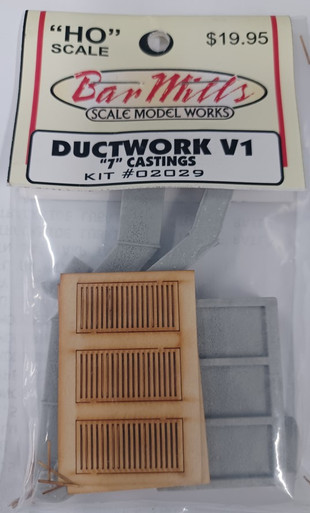 Bar Mills 02029 - Ductwork V1 - 7 castings - HO Scale Kit - Midwest ...