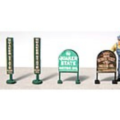 JL Innovative 472 - Gas Station Curb Signs Quaker State (4) - HO Scale ...
