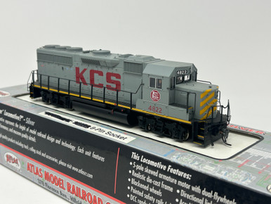 Pre-Owned: Atlas EMD GP40-2 w/ DCC Non Sound Kansas City Southern (KCS) 4822 - HO Scale ...