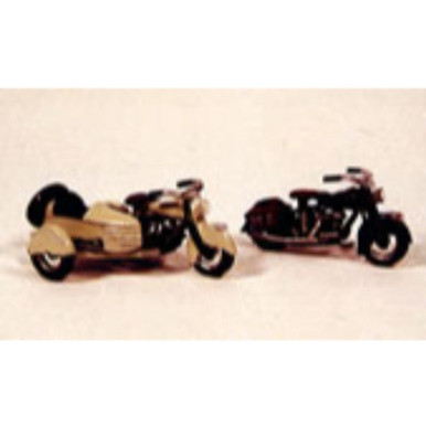 JL Innovative 904 - Classic '47 MC/saddlebags&MC/sidecar - HO Scale Kit - Midwest Model Railroad
