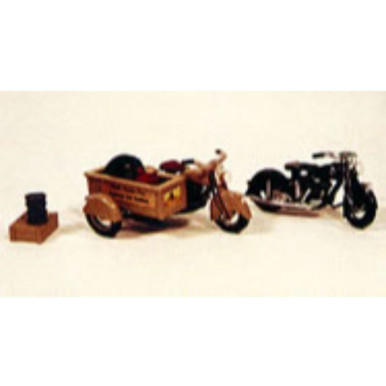 JL Innovative 905 - Classic '47 MC & MC with Box sidecar/Acc. - HO Scale Kit - Midwest Model ...