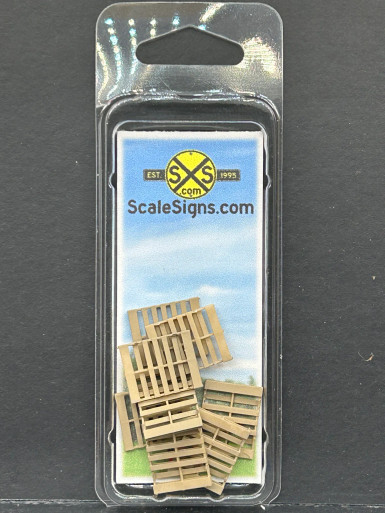 ScaleSigns HO-0011-012 - Pallets - Wood - HO Scale - Midwest Model Railroad