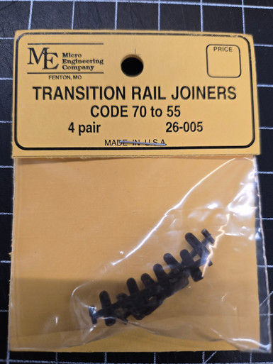 Micro Engineering 26-005 - Code 70 to 55 Pastic Transition Rail Joiners ...