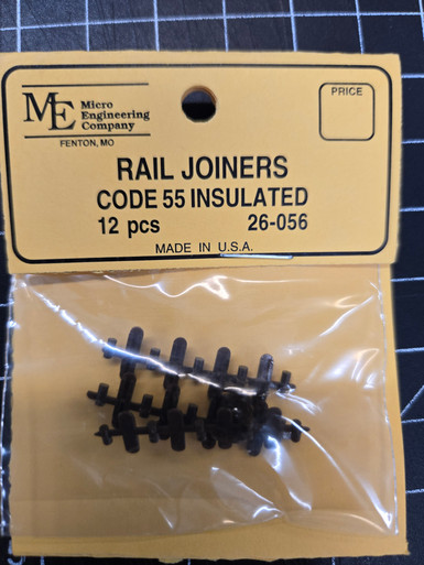 Micro Engineering 26-056 - Code 55 Plastic Insulated Rail Joiners (12 ...
