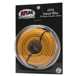 Atlas 318 - Layout Wire Yellow 50' - Multi Scale - Midwest Model Railroad