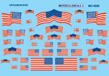 Microscale 60-4202 - US Flags 50 Stars, 1960-Present - N Scale ...