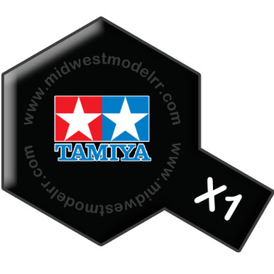 Tamiya 81001 - X1 Black 23ml - Midwest Model Railroad