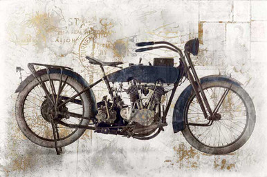 NAVY MOTORCYCLE Artwork by Roozbeh | Grand Art