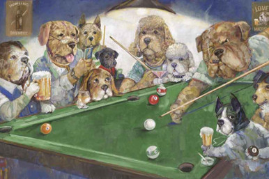 Pool Dogs Artwork by Ruane Manning | Grand Art