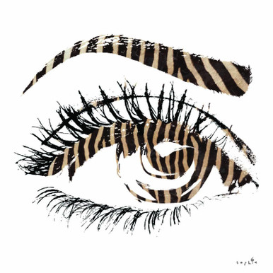 Zebra Eye - Captivating Wildlife Canvas Art Print | Grand Art