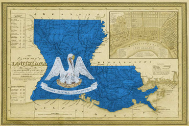 Louisiana Color Map by MCA | Grand Art