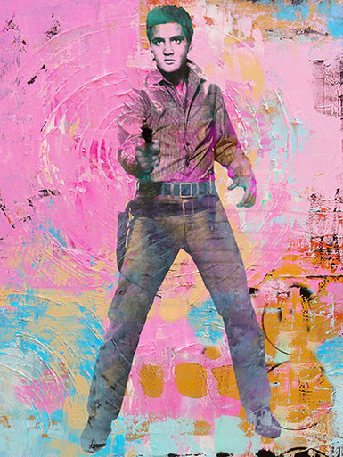 Elvis Circles Contemporary Artistic Canvas