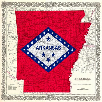 Arkansas Color Map by MCA | Grand Art
