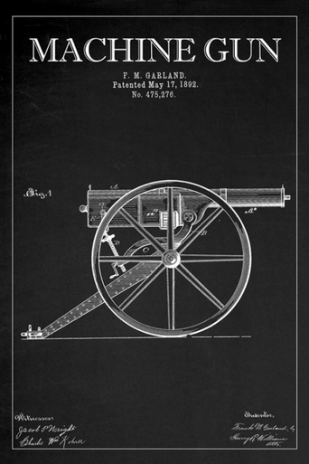 Blackboard Patent - Machine Gun by MCA | Grand Art