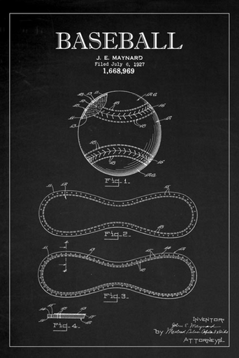 Blackboard Patent - Baseball by MCA | Grand Art