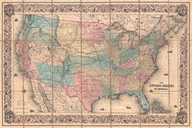Vintage Map of America II by MCA | Grand Art