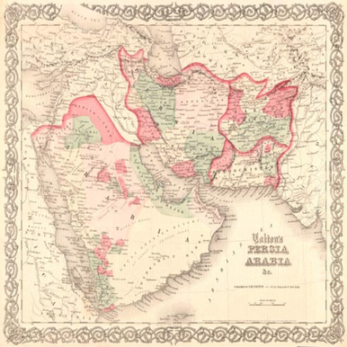 Vintage Map of Arabia by MCA | Grand Art
