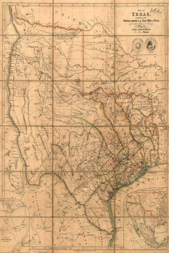 Vintage Map of Texas 1840 by MCA | Grand Art