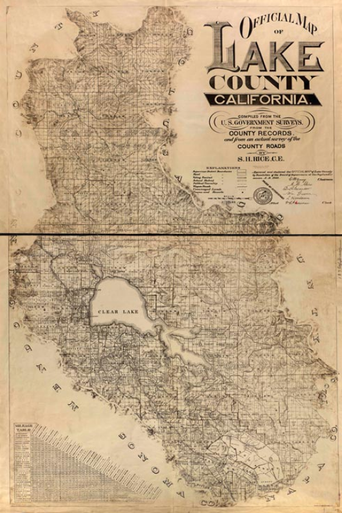 Vintage Map of Lake County, California by MCA | Grand Art