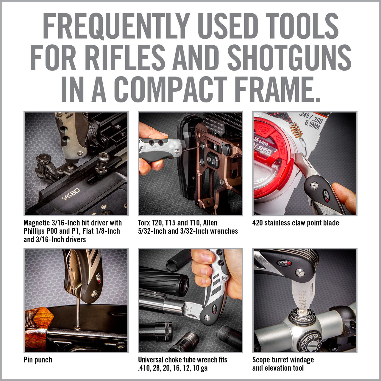 Real Avid The Gun Tool - 18-in-1 Multi-Tool for Rifles & Shotguns