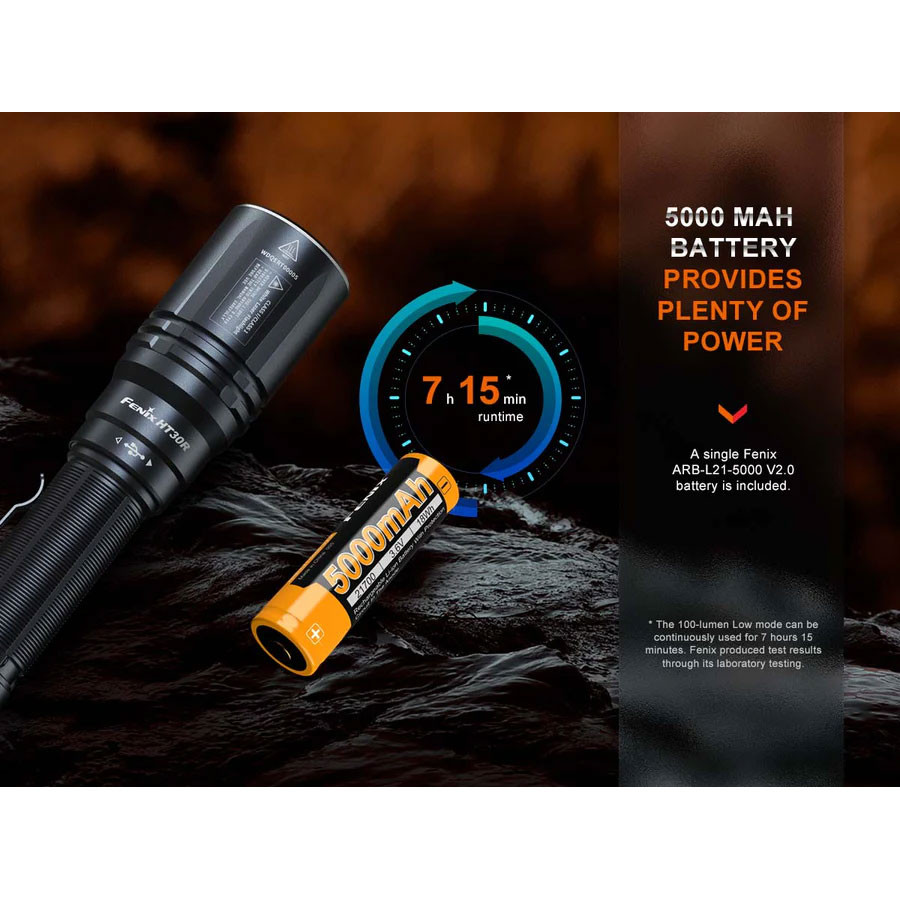 Fenix HT30R White Laser Flashlight - 500 Lumens