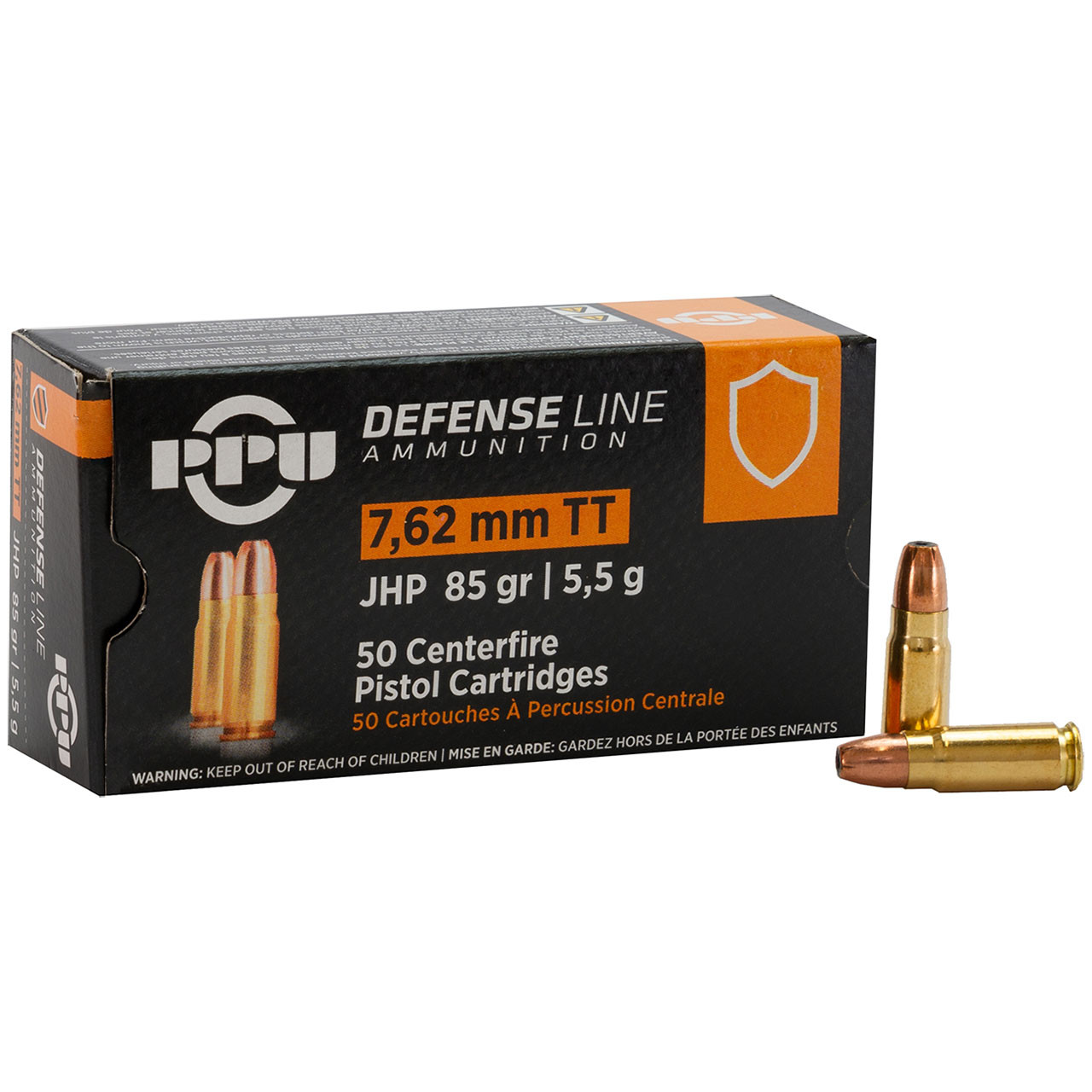 PPU (Prvi Partizan) Defense Ammunition - 7.62x25 Tokarev, 85 gr, JHP ...