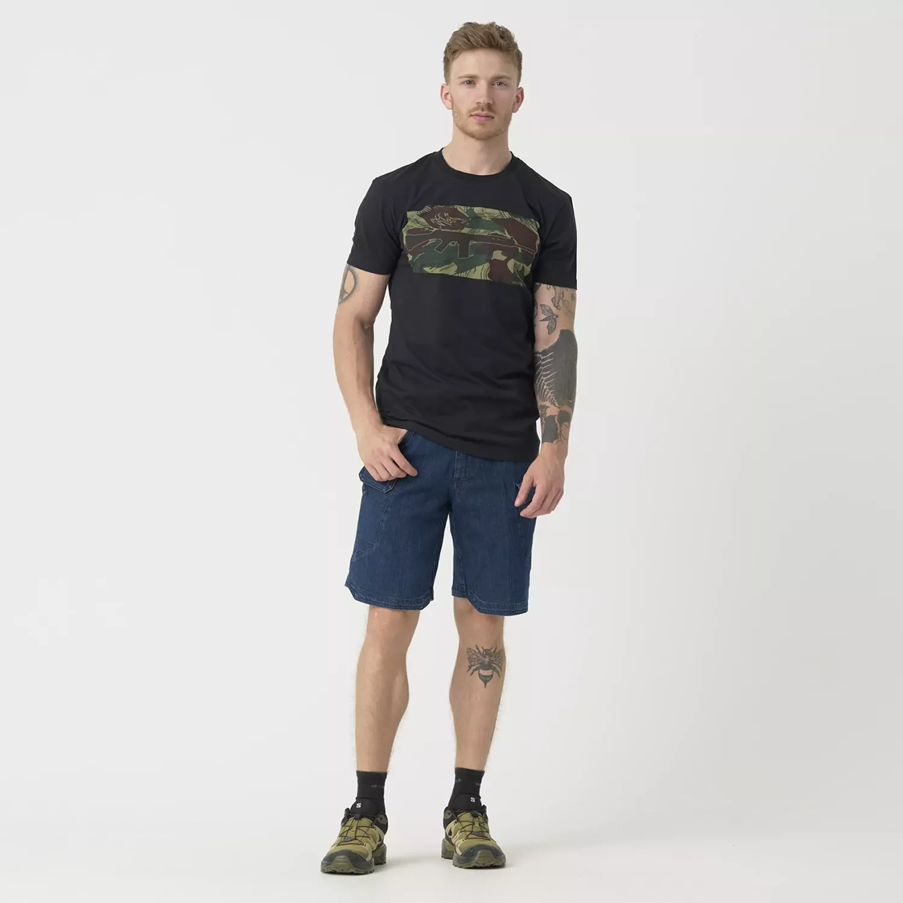 Helikon-Tex T-Shirt (FN FAL): Black / Rhodesian Camo