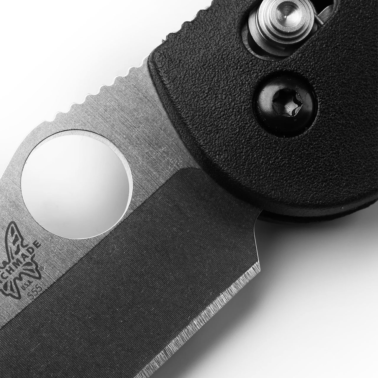 Benchmade 555-S30V Mini Griptilian Knife, Black Grivory, Sheepsfoot