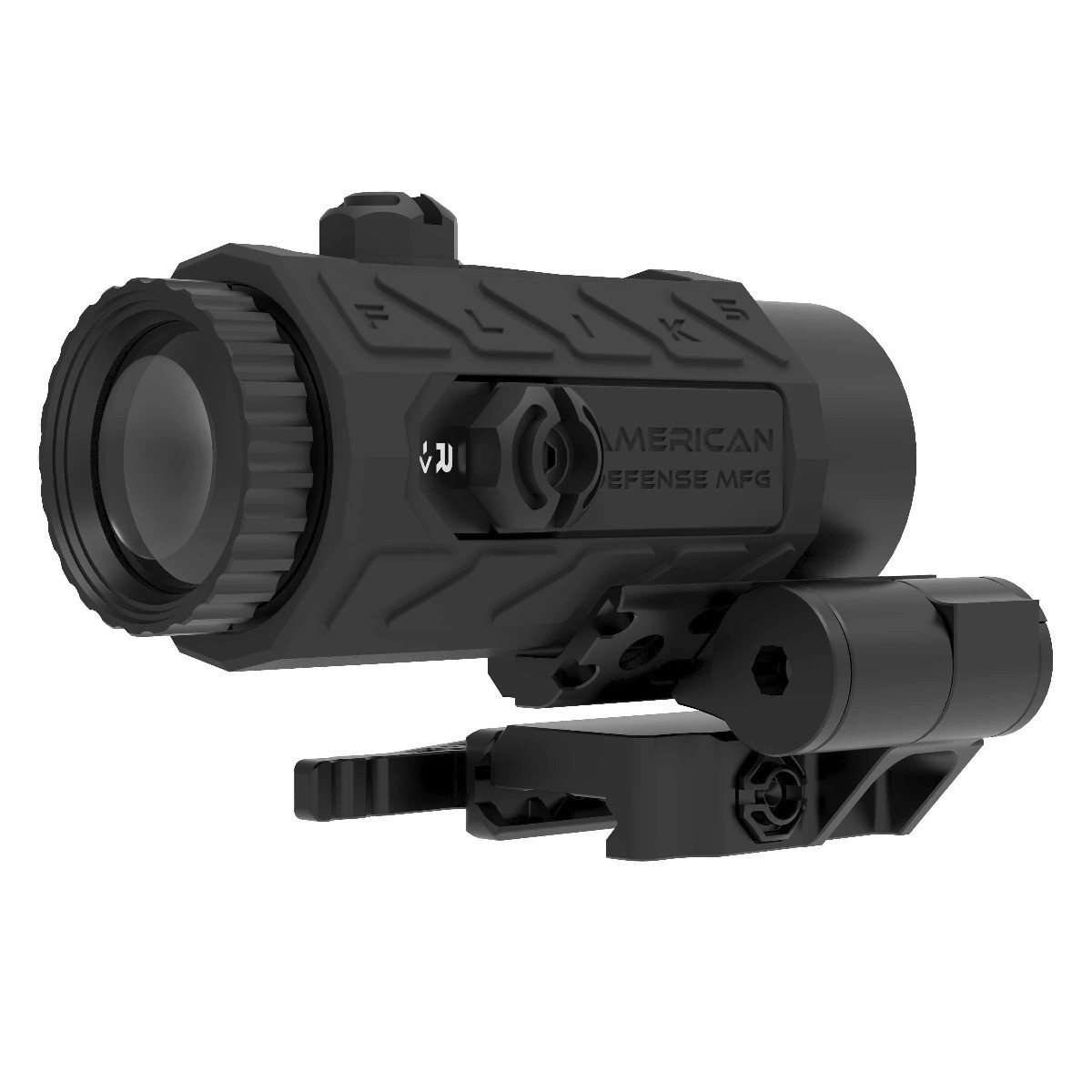 ADM: Flik5 Fixed 5x Magnifier - Aluminum Mount, Standard Titanium Lever