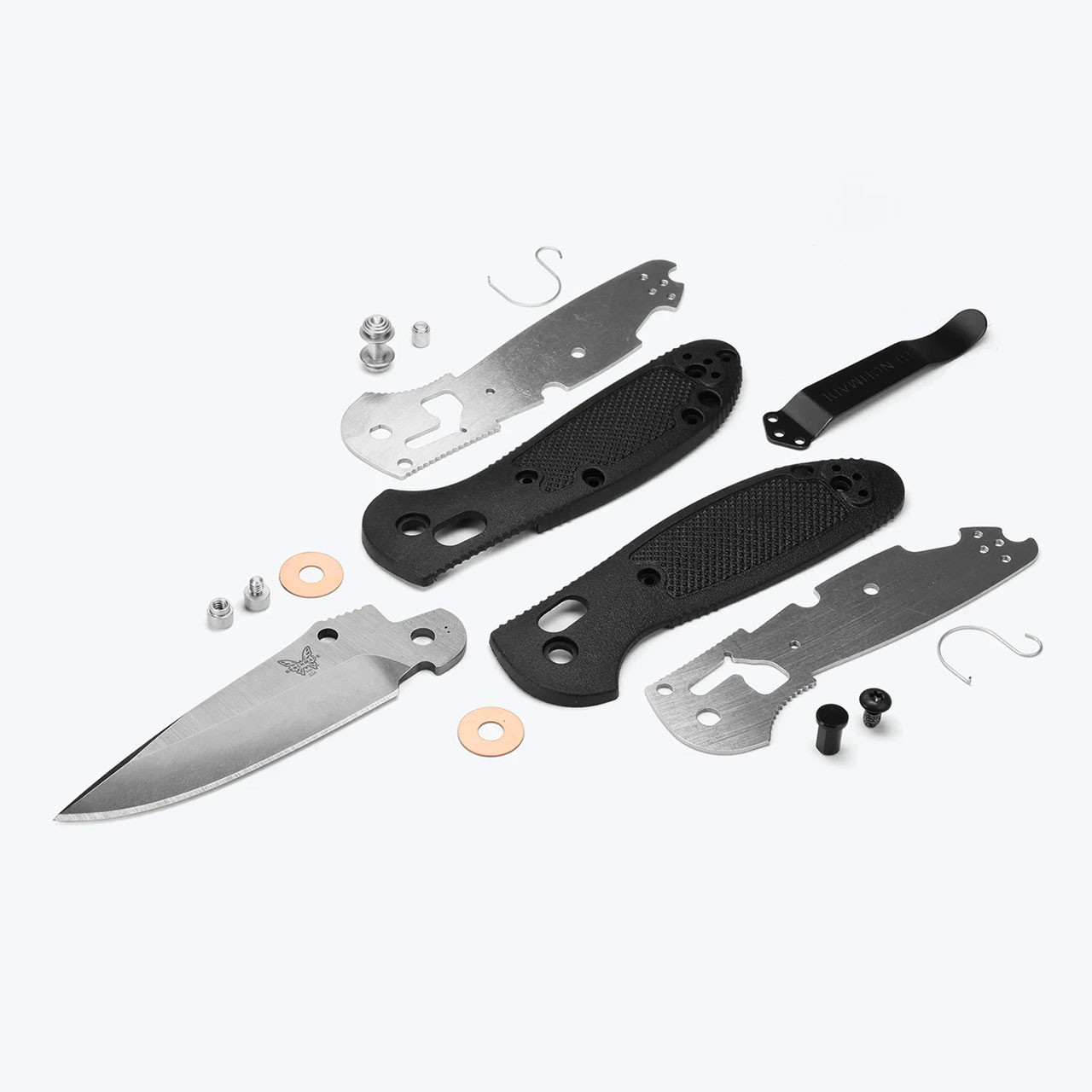 Benchmade 556-S30V Mini Griptilian Knife, Black Grivory, Drop-Point