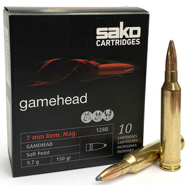 Sako Gamehead 7mm Rem Mag, 150 gr, Soft Point Ammunition