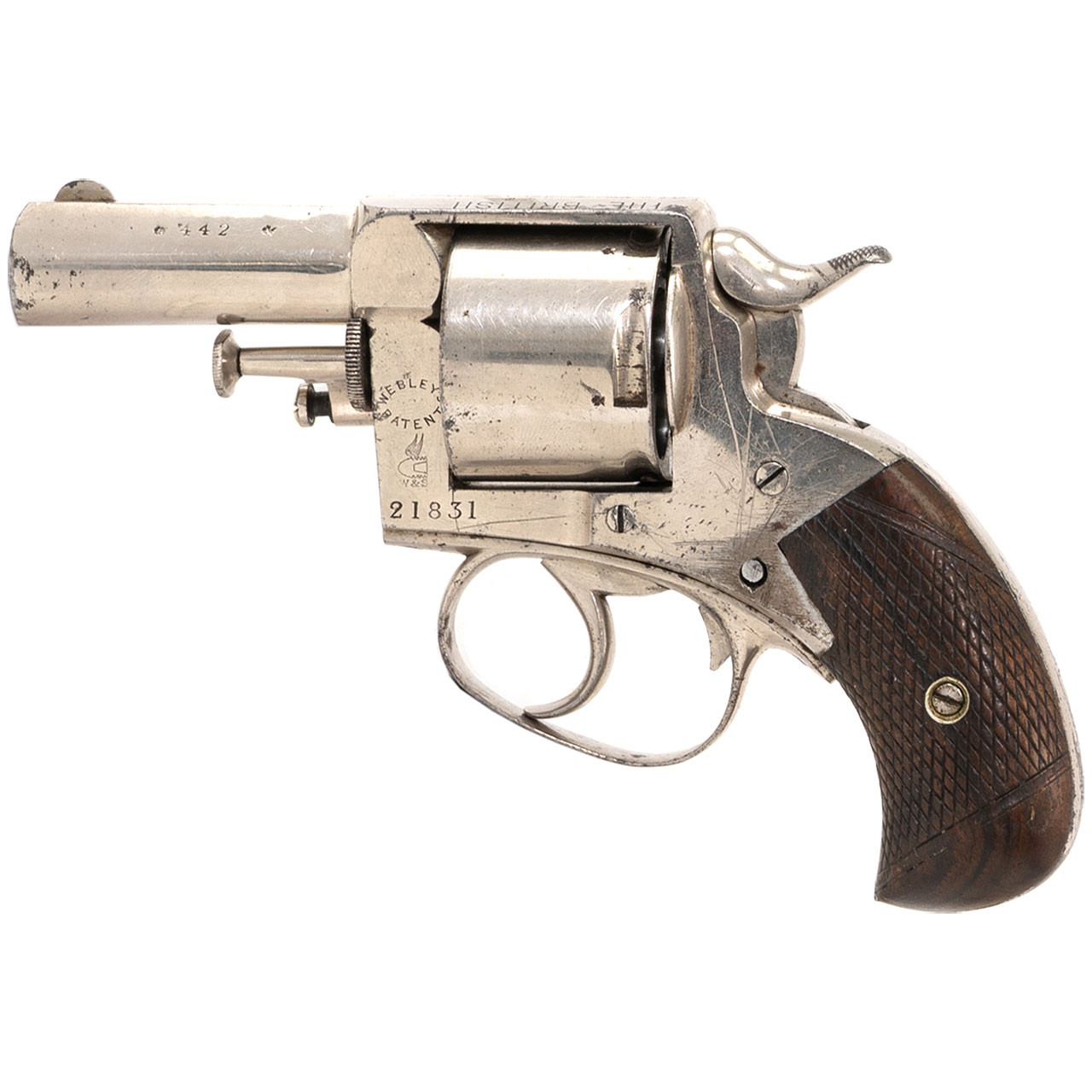 Webley Antique No 2 British Bull Dog Revolver: 442 Webley, 2.5" Barrel ...