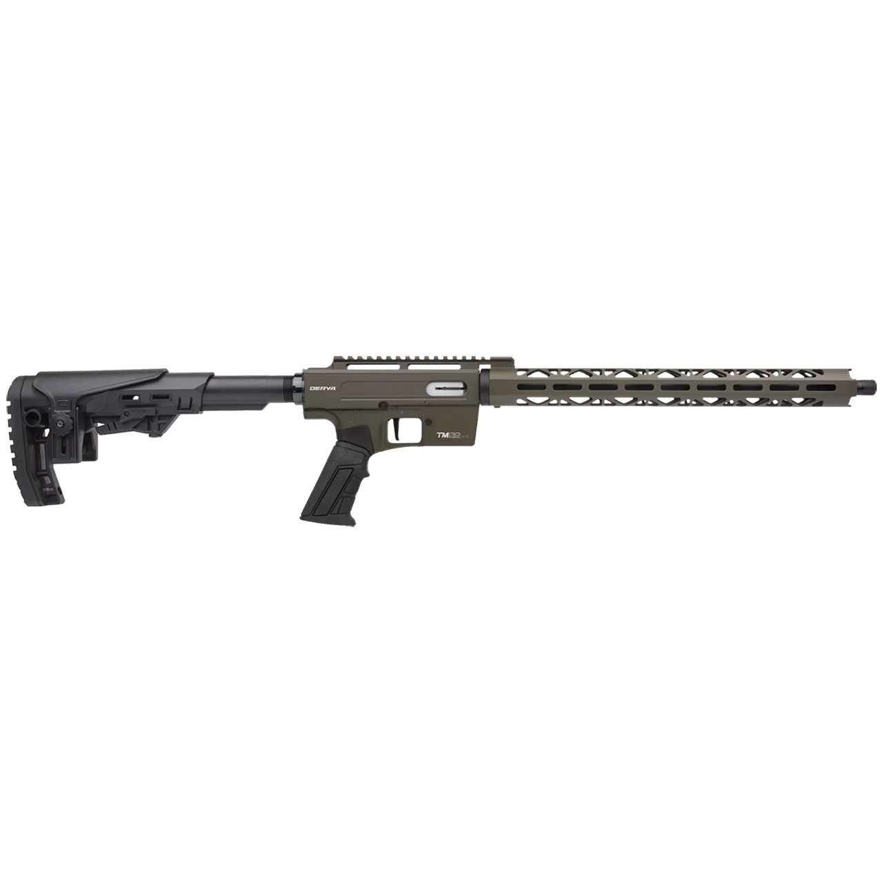 Derya TM22 Rifle, OD Green: 22 LR, 18" Barrel, Model TM22-18-OD-AL