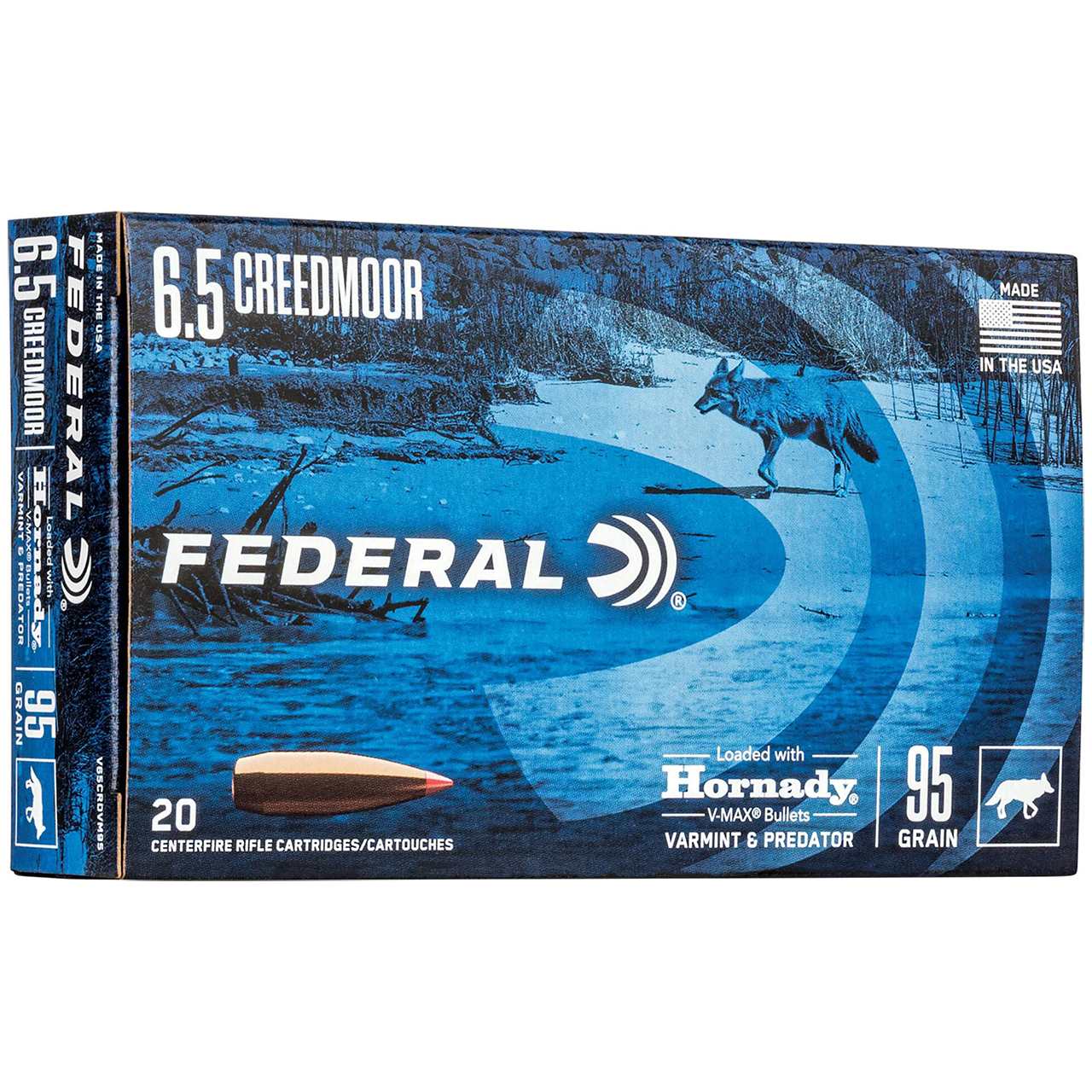 Federal Varmint & Predator Ammunition: 6.5 Creedmoor, 95 gr, V-MAX ...