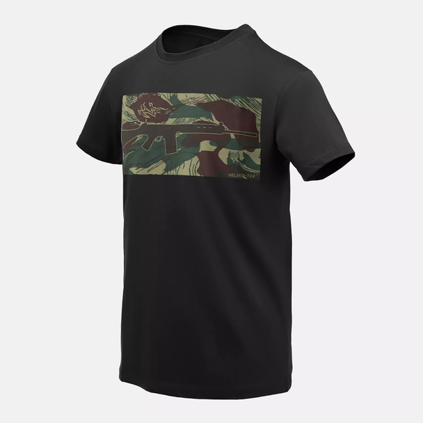 Helikon-Tex T-Shirt (FN FAL): Black / Rhodesian Camo