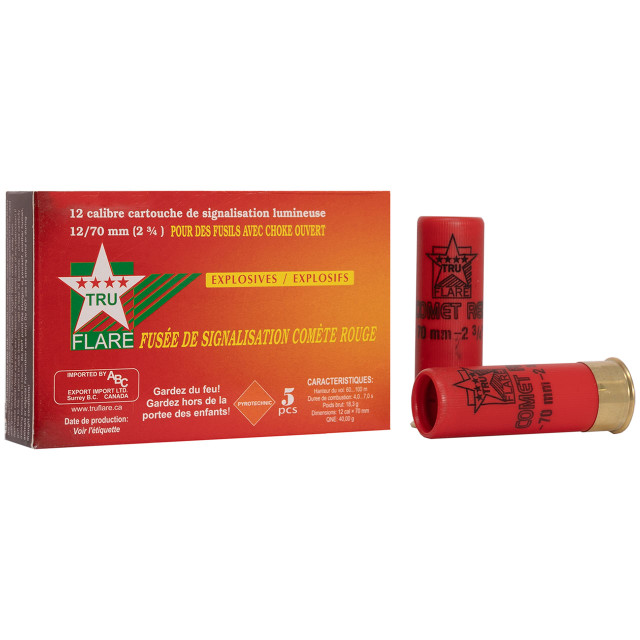 TruFlare Comet Red Flares - 12 Gauge, 2-3/4", Model 12RCF