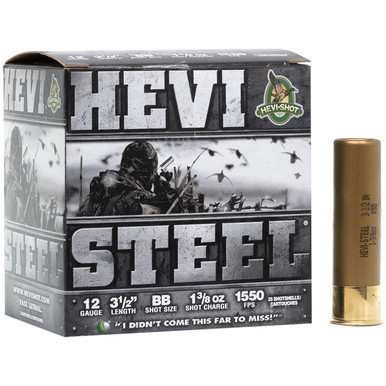 HEVI-Shot HEVI-Snow Ammunition - 12 Gauge, 3.5", BB, Steel, 1-3/8 oz ...