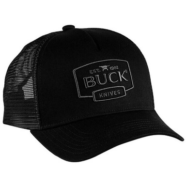 Buck Knives Embroidered Logo Trucker Hat, Black