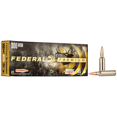 Federal Barnes TSX Ammunition: 300 WSM, 165 gr, TSX, 3130 fps, Model ...