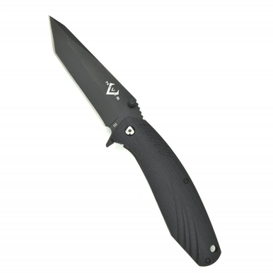 V Nives SFL Tanto Knife: 3.5", Tanto, Plain Edge, Black Blade, Black ...