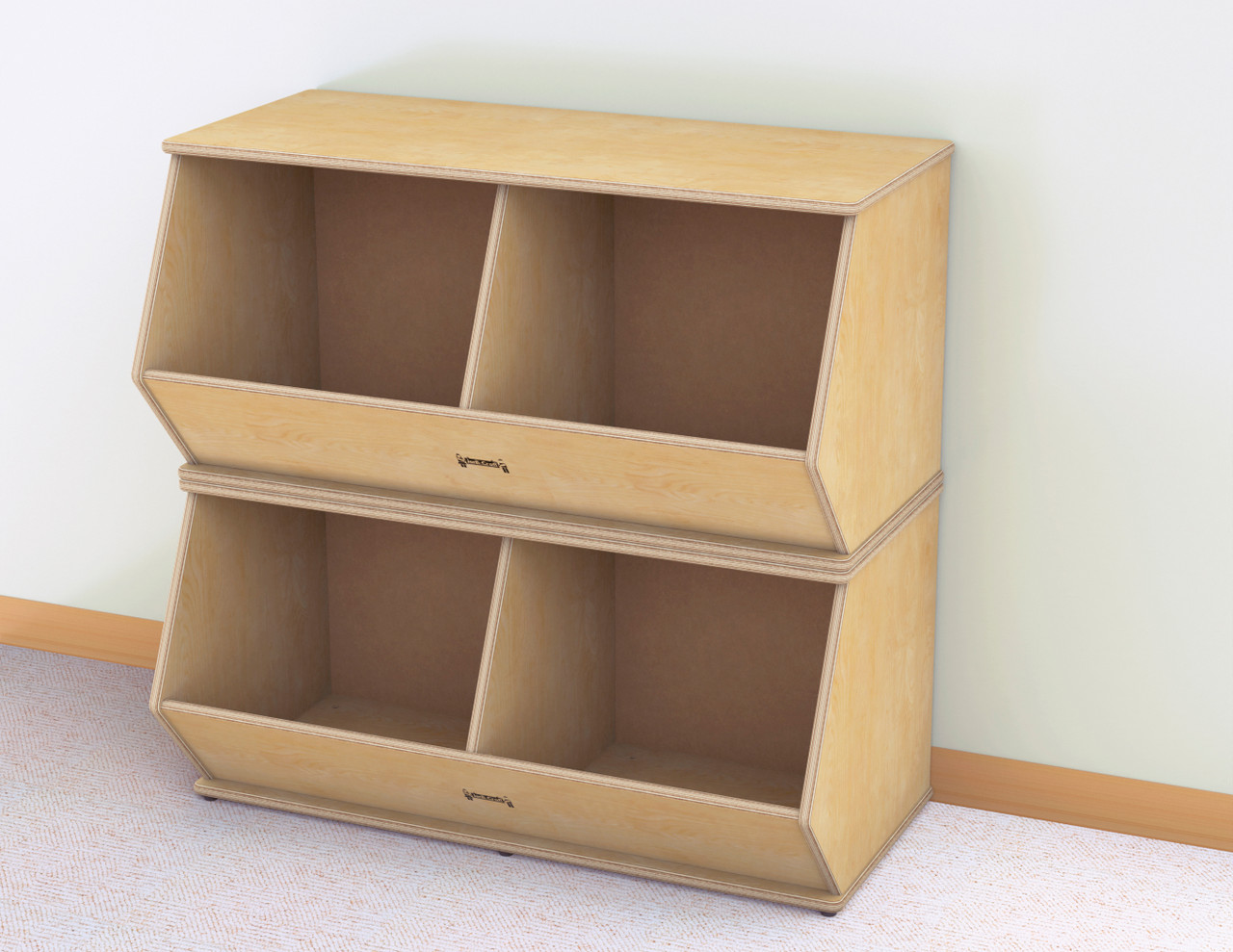 Jonti-Craft® Stacking Beveled Crate Duplex | 3957JC