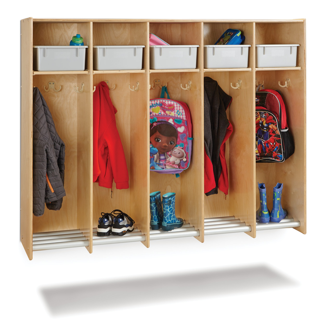 Jonti-Craft® 5 Section Hanging Locker - without Tubs | 9137JC