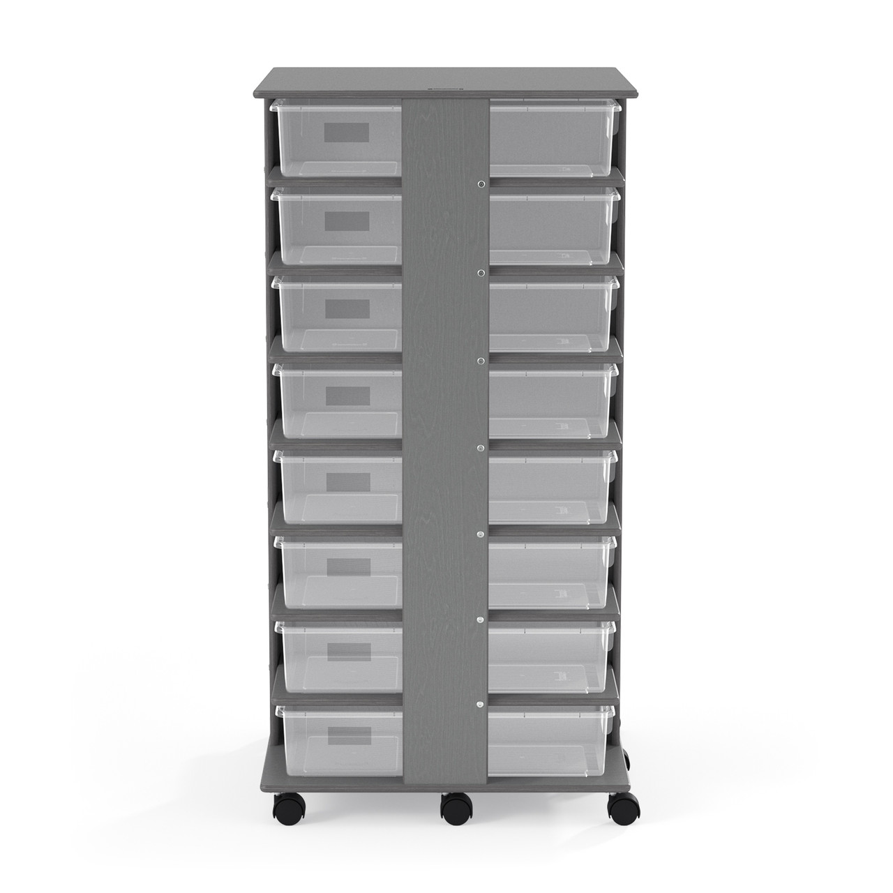 Jonti-Craft® 32 Tub Wooden Gray Mobile Storage Tower | 03540JC620
