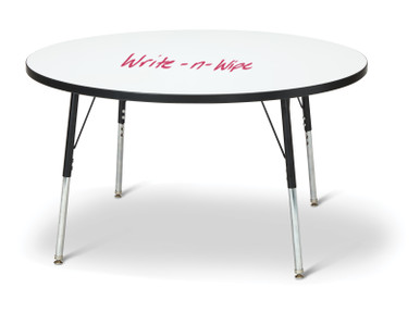 Berries® Round Dry Erase Table - 48" Diameter, A-height - Write-n-Wipe ...