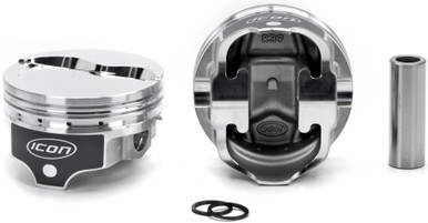 ICON FORGED PISTON-CHEVY 383 ROD 5.700 STEP DISH +18.6CC 2V IC735.030 ...