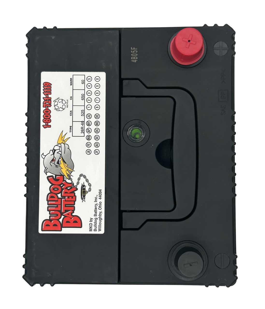 Group 26R Battery: Professional-Grade 12V Starting Battery with 525 CCA